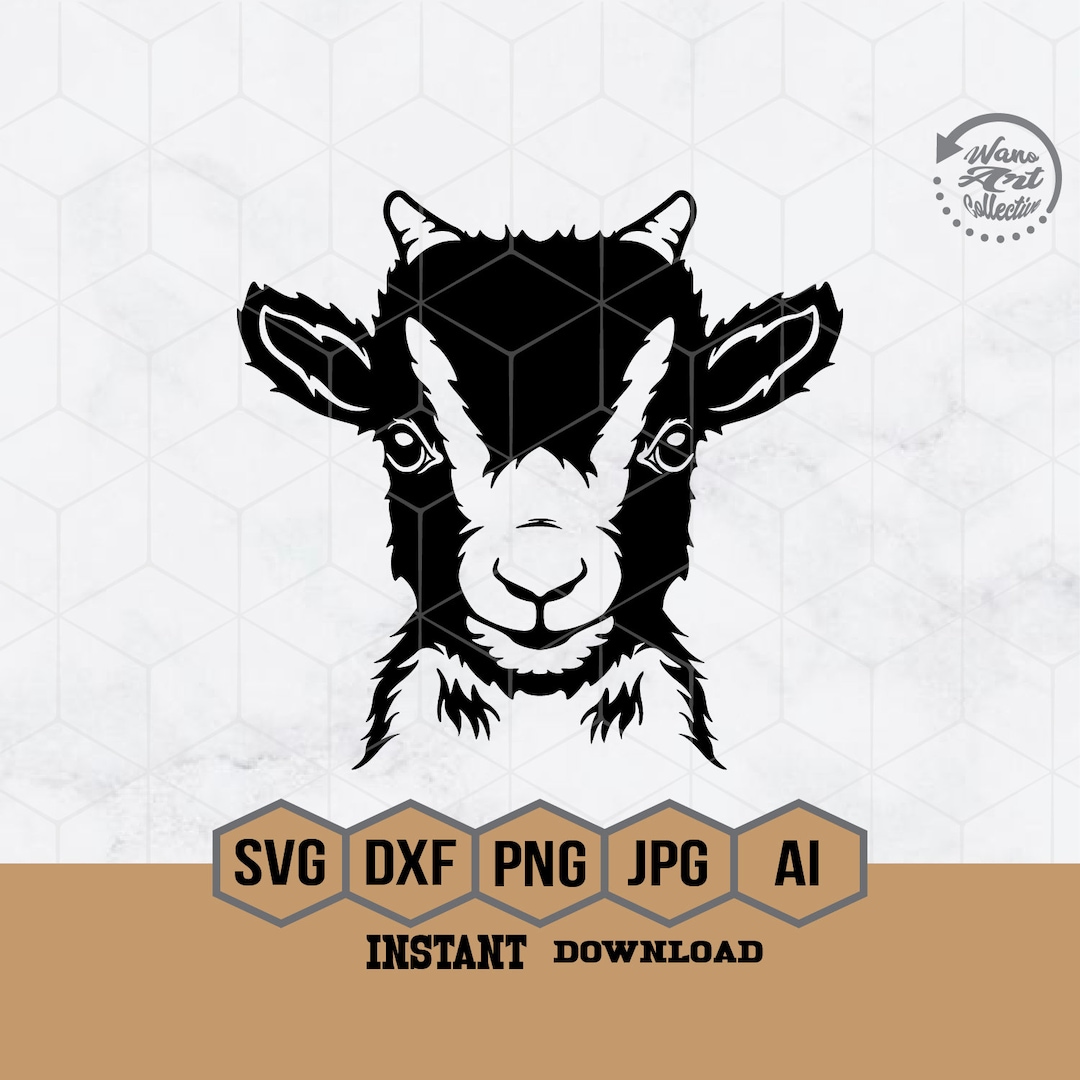 Baby Goat SVG File | Cute Goat Svg | Baby Farm Goat Svg | Farm Goat Svg ...