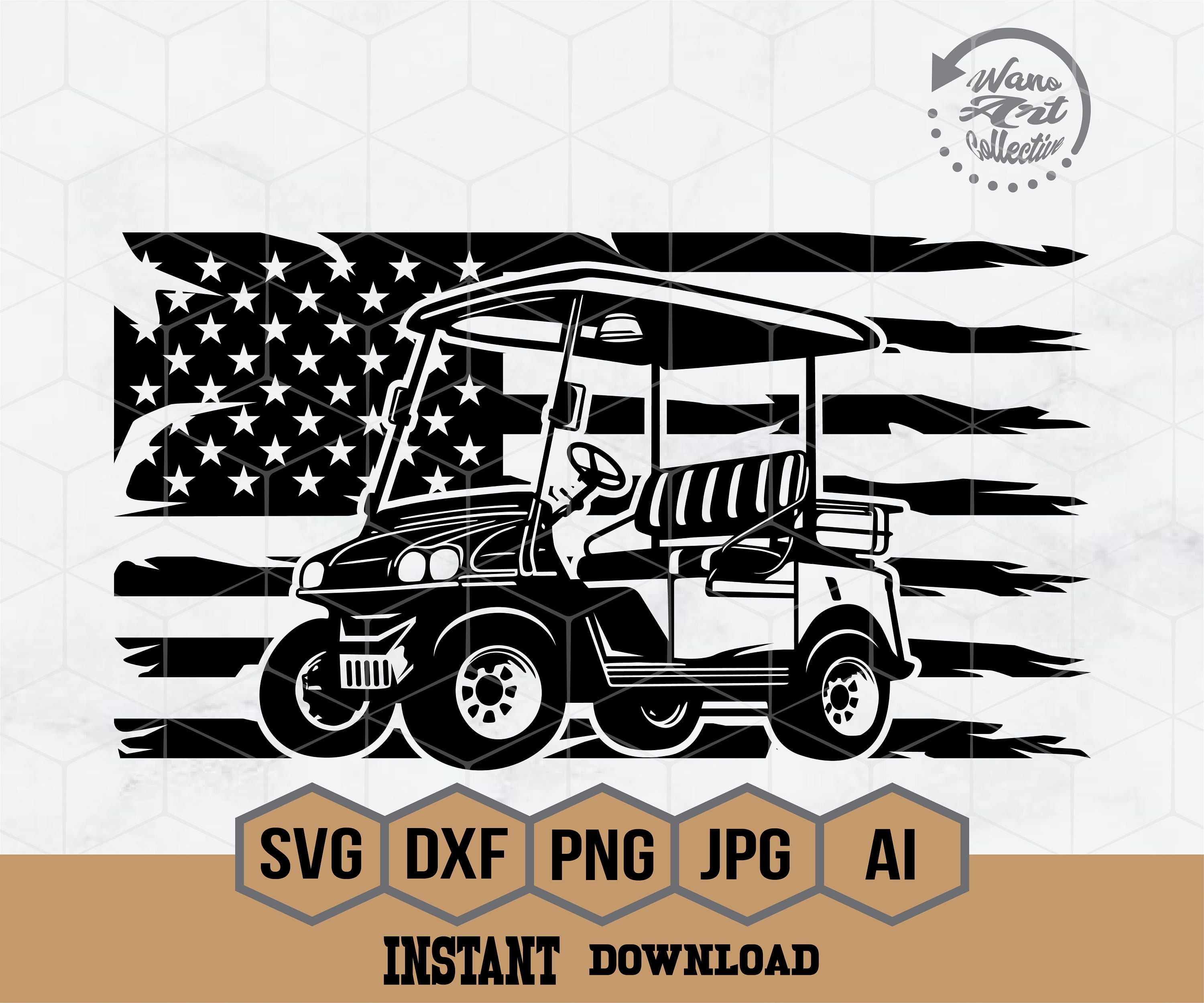 US Golf Cart SVG Golf Svg Golf Cart Clipart Golfer Svg - Etsy