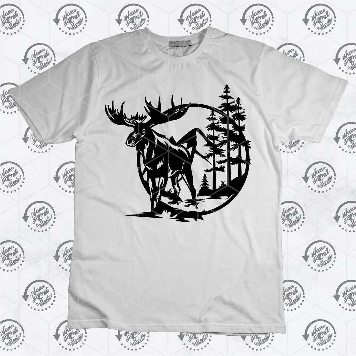 Moose Scene Svg, Moose Clipart, Wild Animal Svg, Moose Cutfile, Outdoor ...