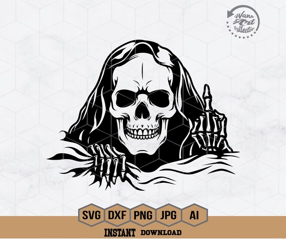 Grim Reaper Peeking Decal