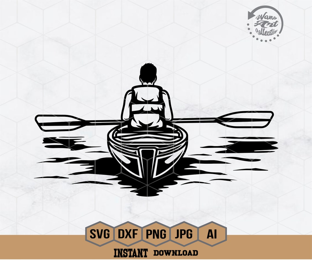 Kayak Boy Svg | Kayak Scene Svg | Adventure Svg | Kayaking Svg | Kayak ...