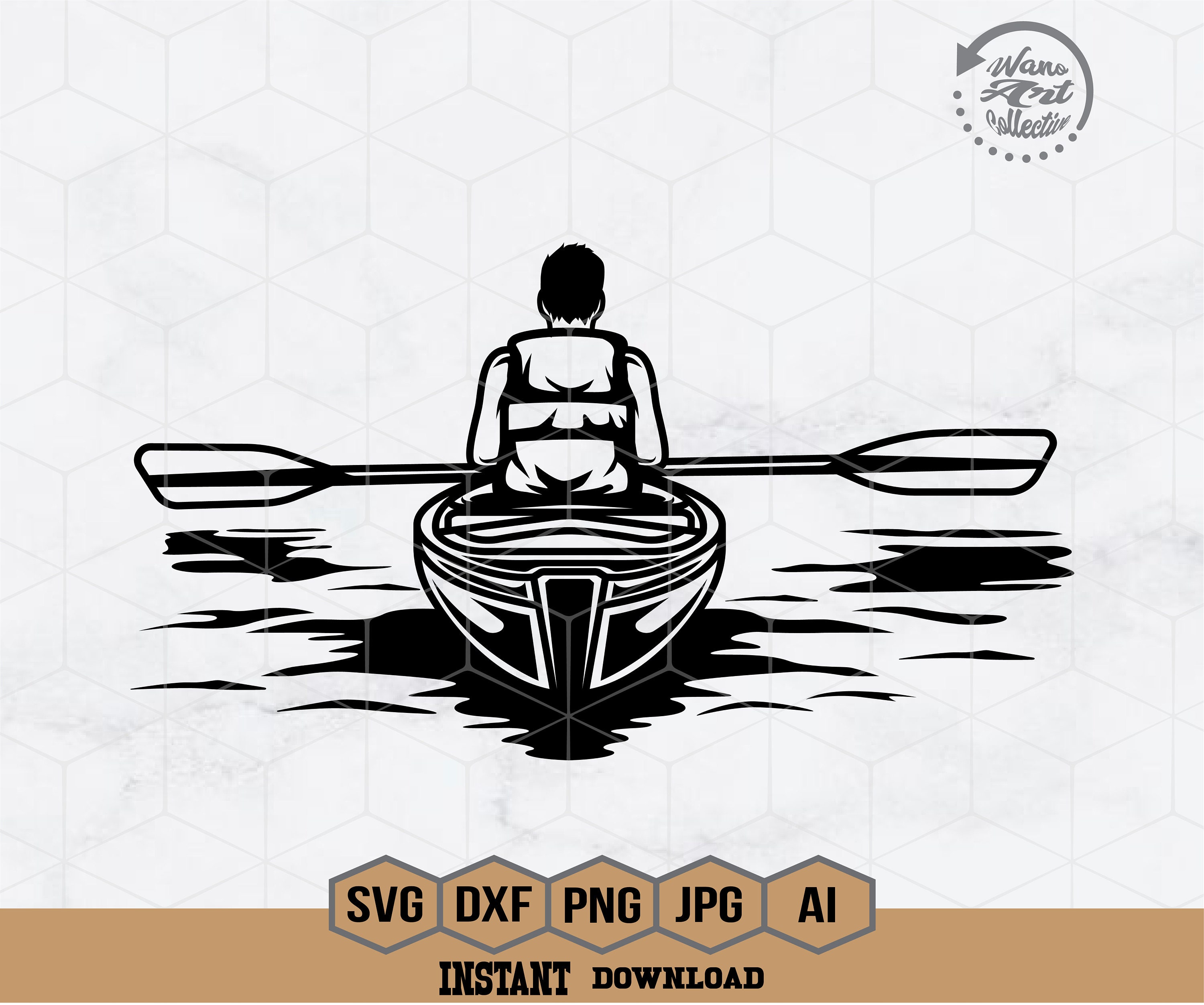 Kayak Boy Svg Kayak Scene Svg Adventure Svg Kayaking Svg Kayak Svg ...