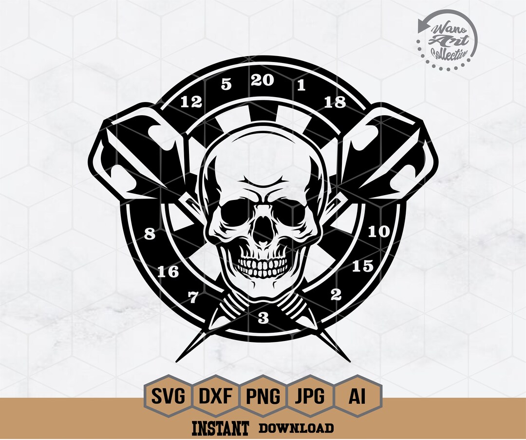 Skull Dartboard Svg | Dart Game Svg | Skull Svg | Dart Target Svg ...