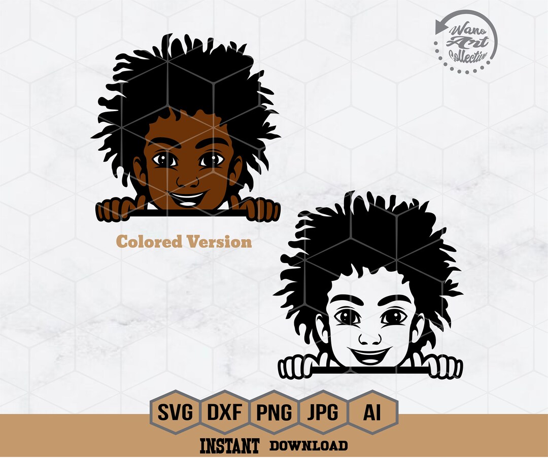 Handsome Peekaboo Svg | Afro Boy Peeking Svg | Peekaboo Boy | Ethnic ...