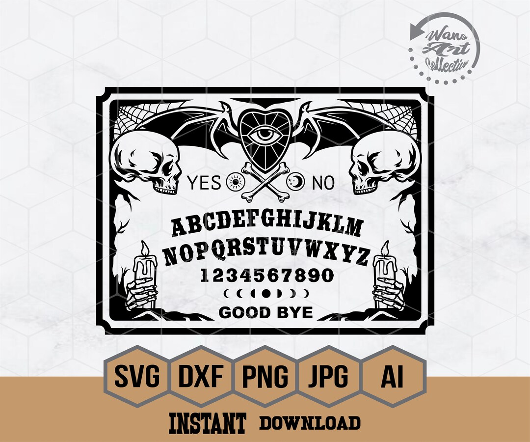 Ouija Board Svg Ouija Board Game Svg Ouija Clipart Dead Spirit Game Svg ...