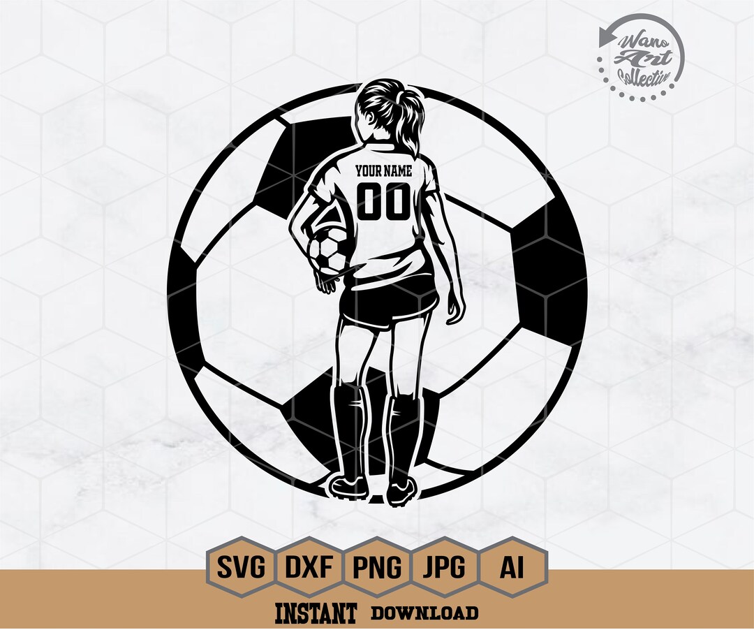 Soccer Girl With Ball Svg | Ball Life Svg | Soccer Ball Svg | Soccer ...