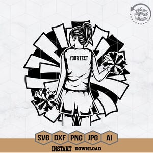 Personalized Name | Cheerleader Svg | Cheerleading Svg | High School ...