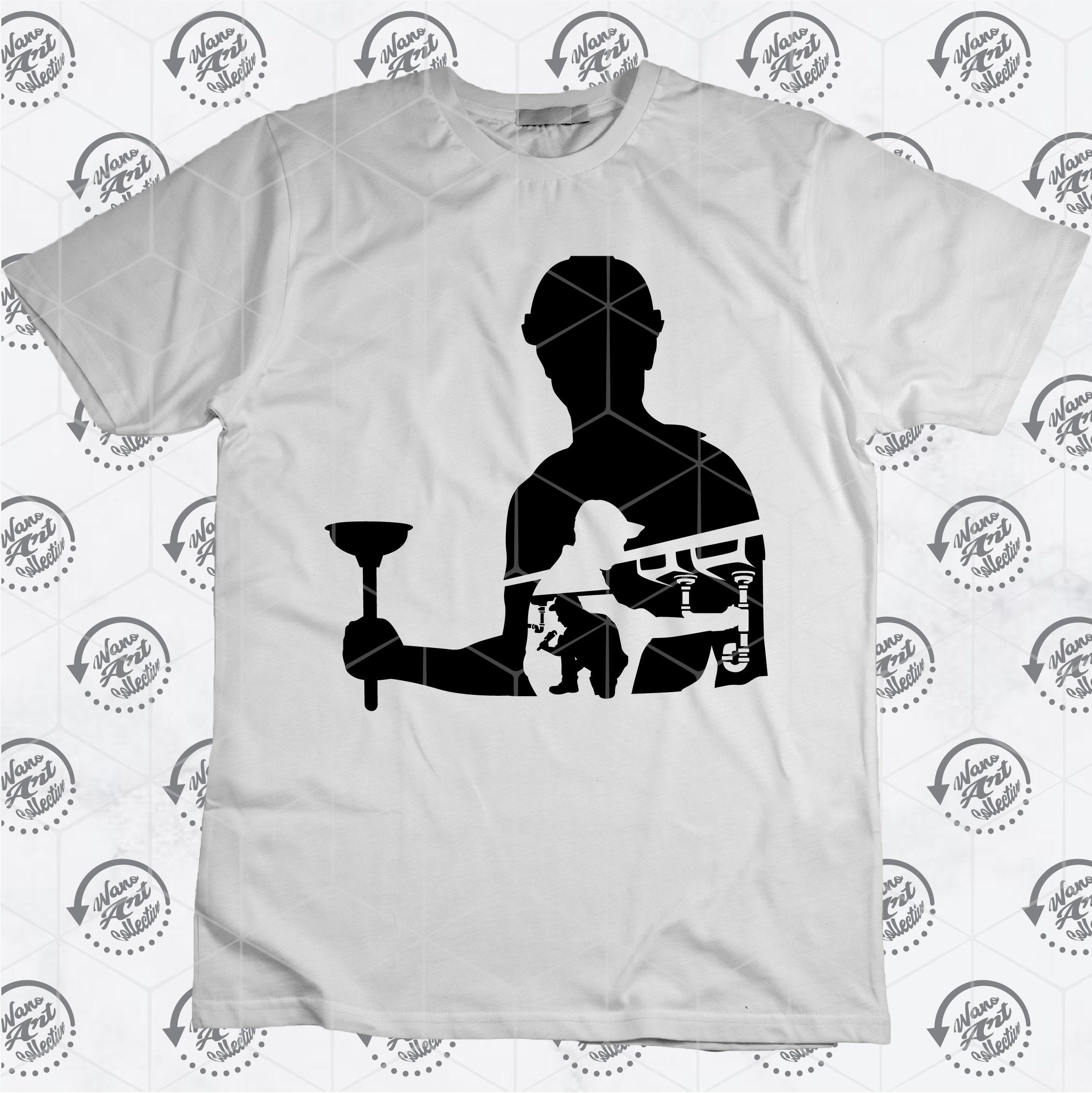 Plumber Scene Silhouette, Plumber Svg, Plumber Scene Svg, Plumber Png ...