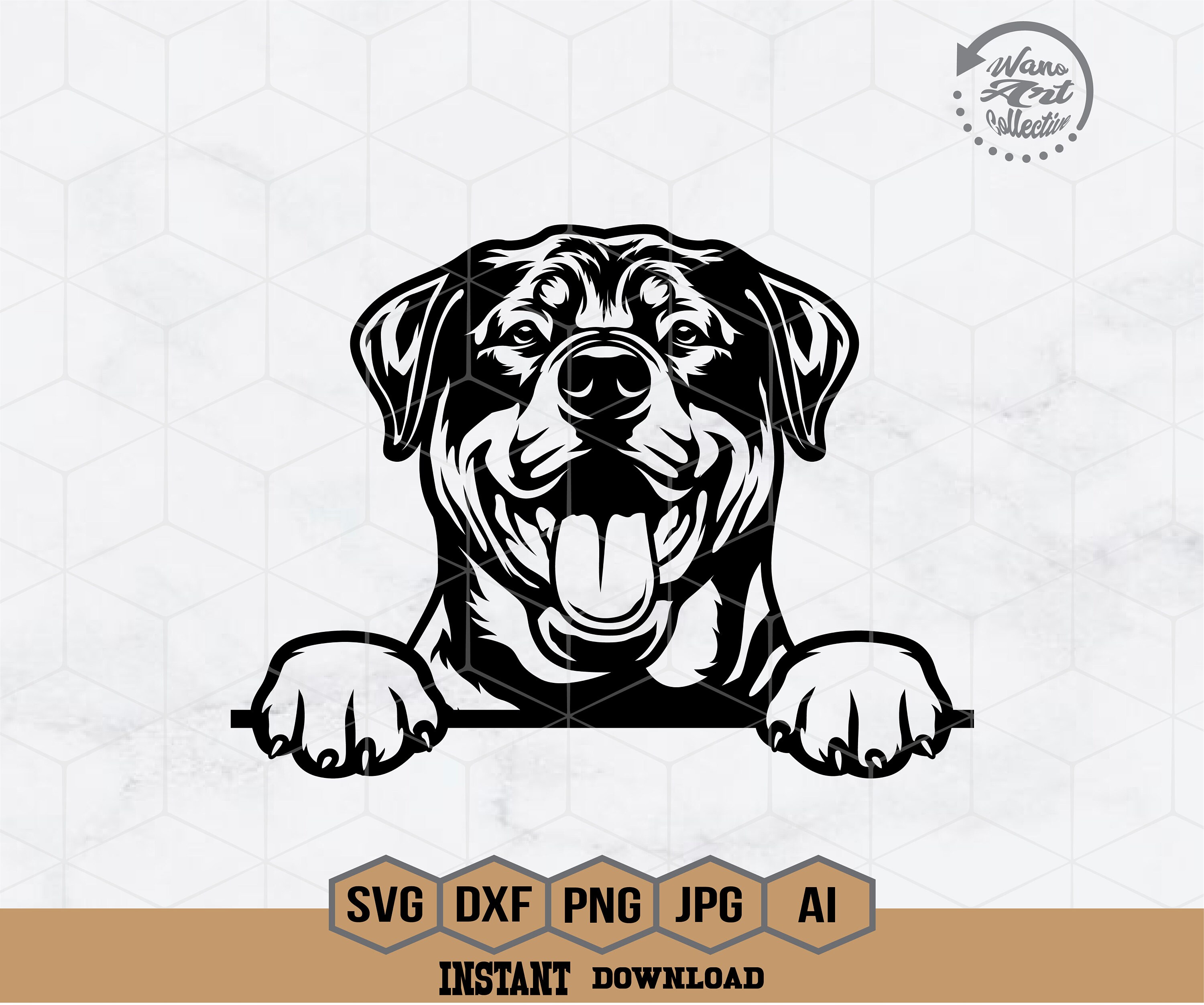 Rottweiler Peeking Svg | Rottweiler Svg | Dog Breed Svg | Peek A Boo ...