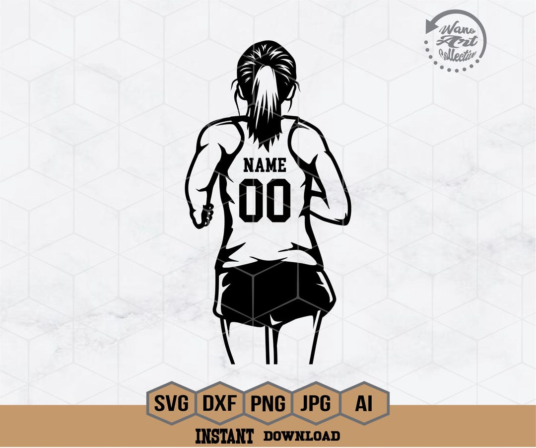 Personalized Name | Female Track and Field Player Svg | Track and Field ...