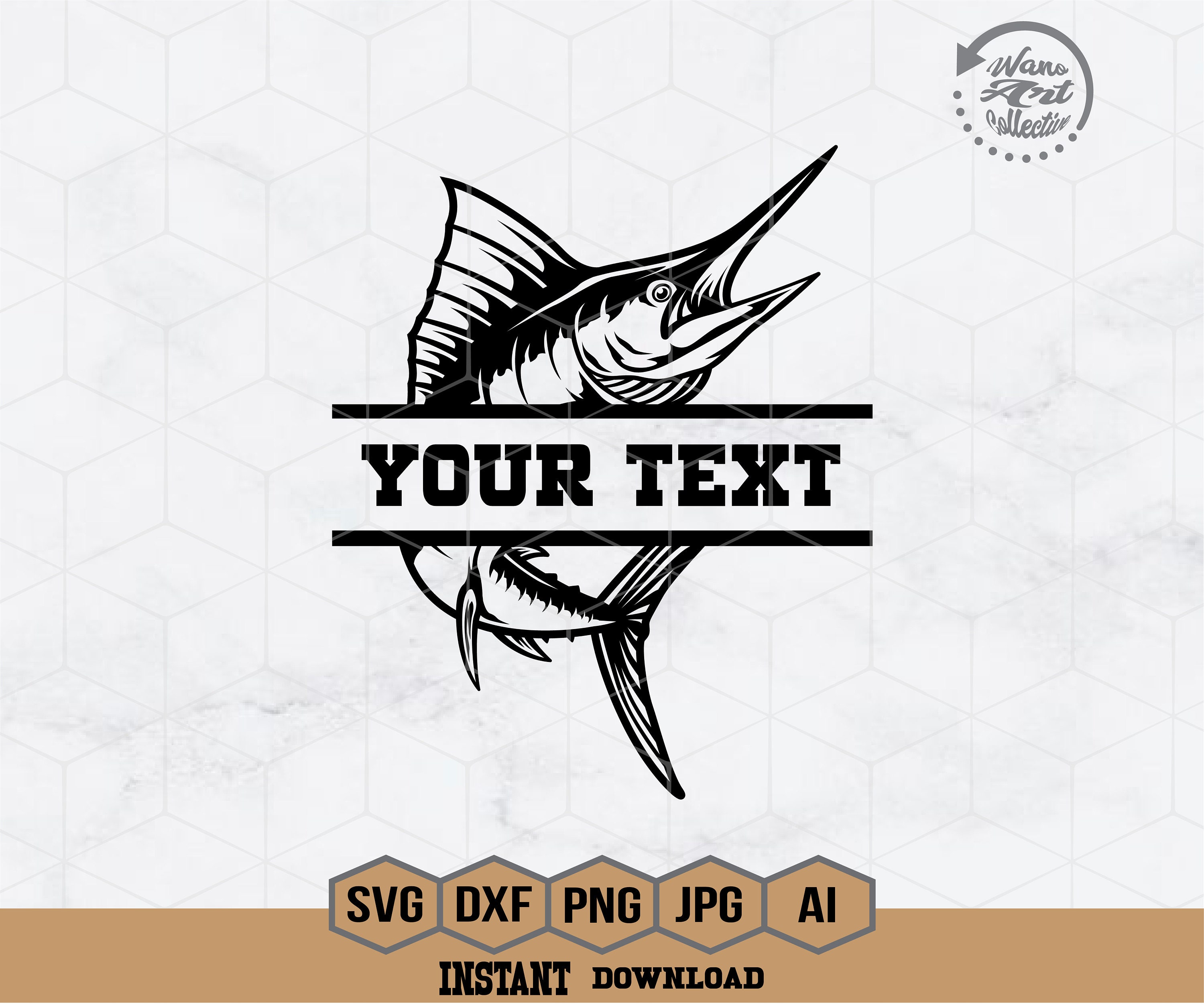 Personalized Marlin Fish Svg Marlin Fishing Svg Blue Marlin Svg ...