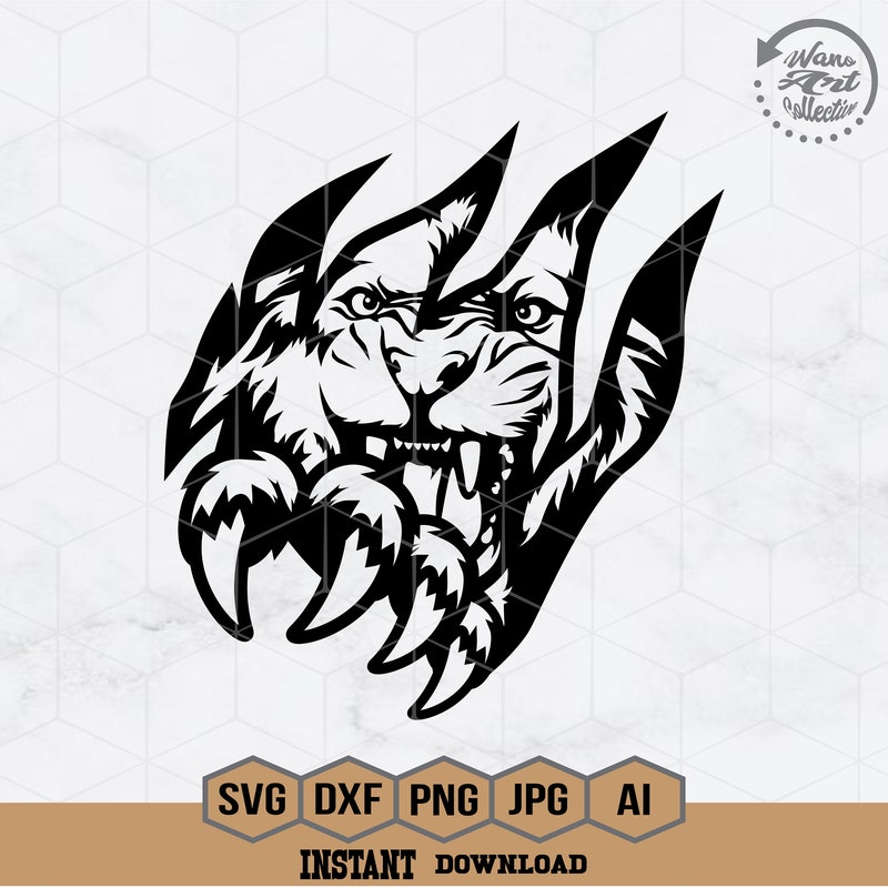 Lion Claw Svg - Etsy