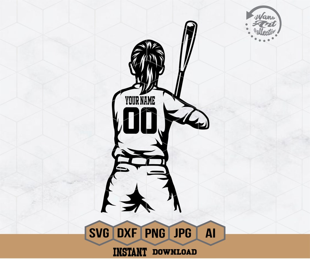 Softball Player Svg | Personalized It | Softball Mom Svg | Softball ...