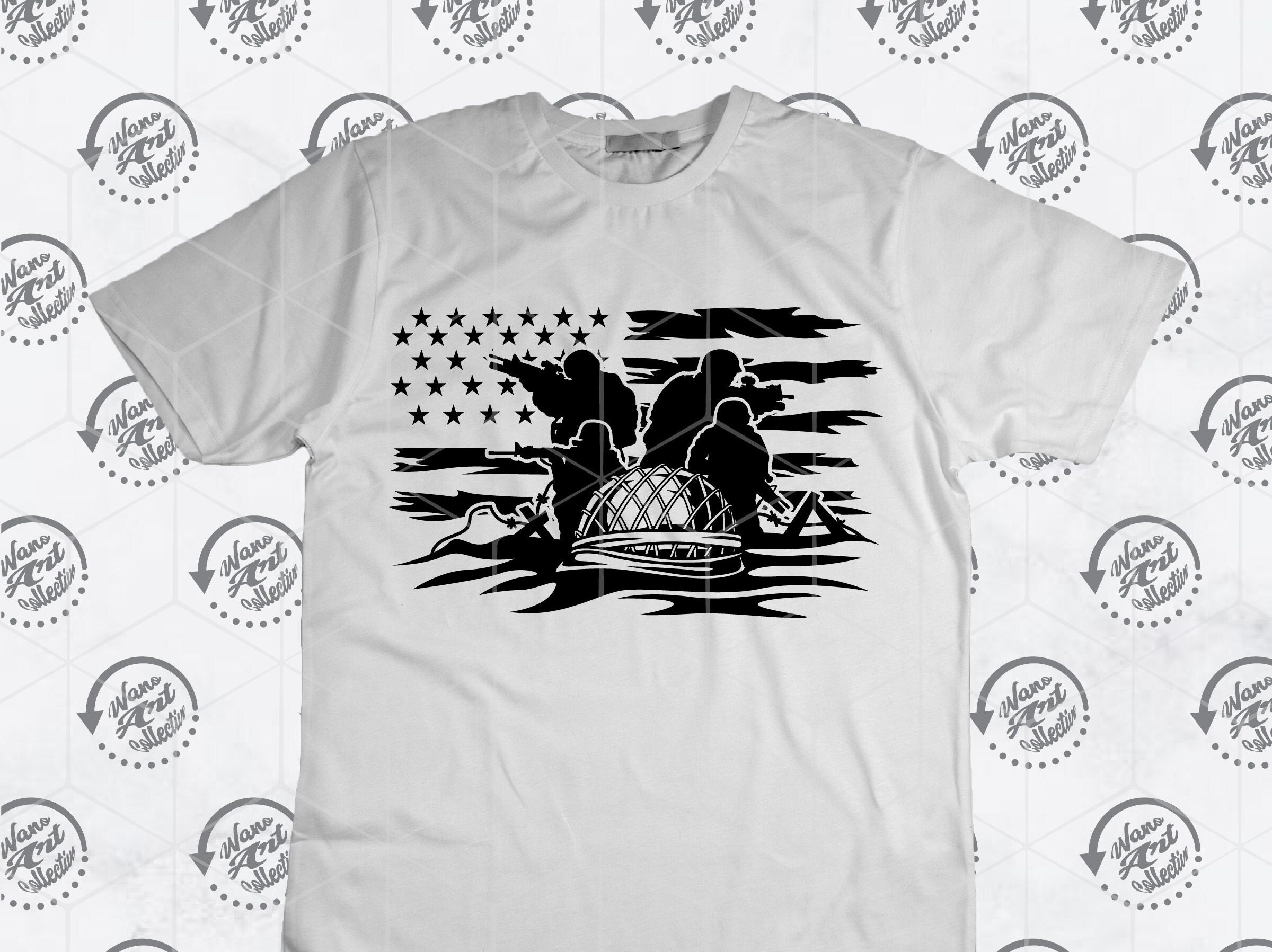 US Soldier in Battle Svg Combat Scene Svg US Veteran Svg - Etsy