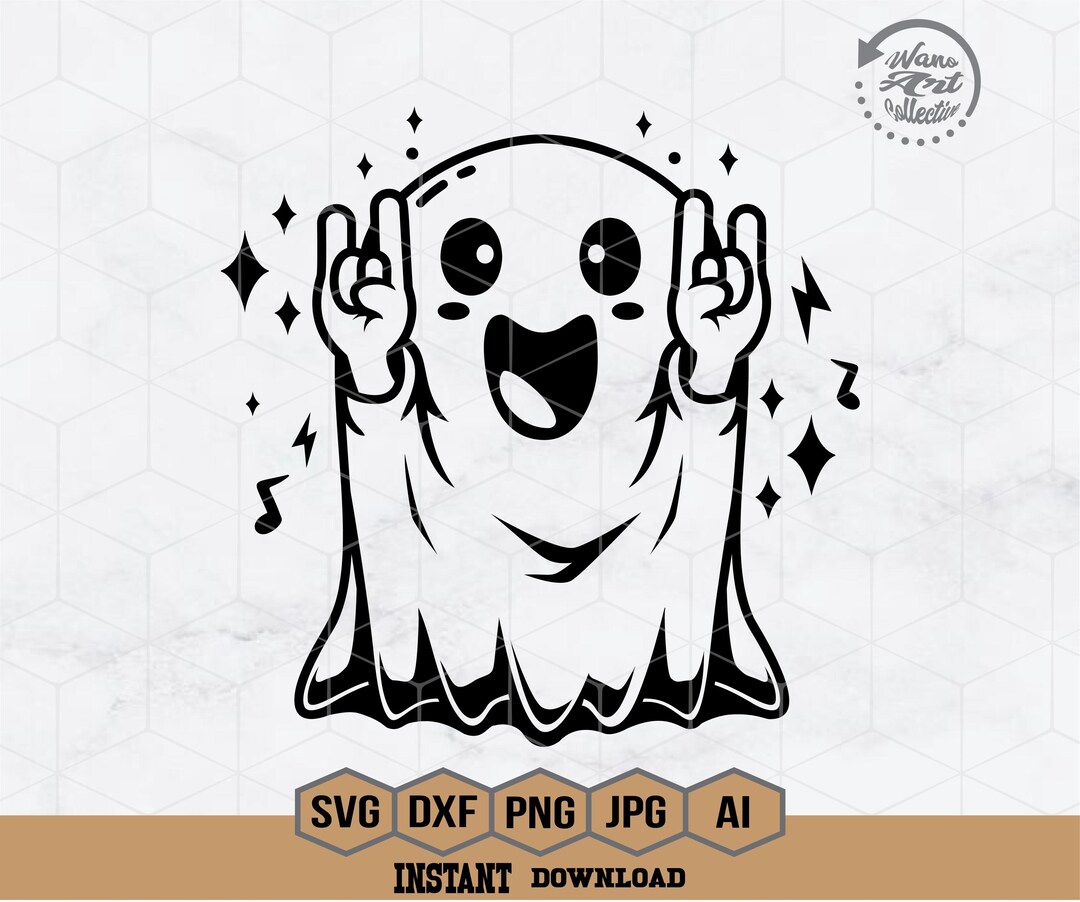Cute Ghost Svg | Ghost Rocking Svg | Ghost Svg | Halloween Svg ...