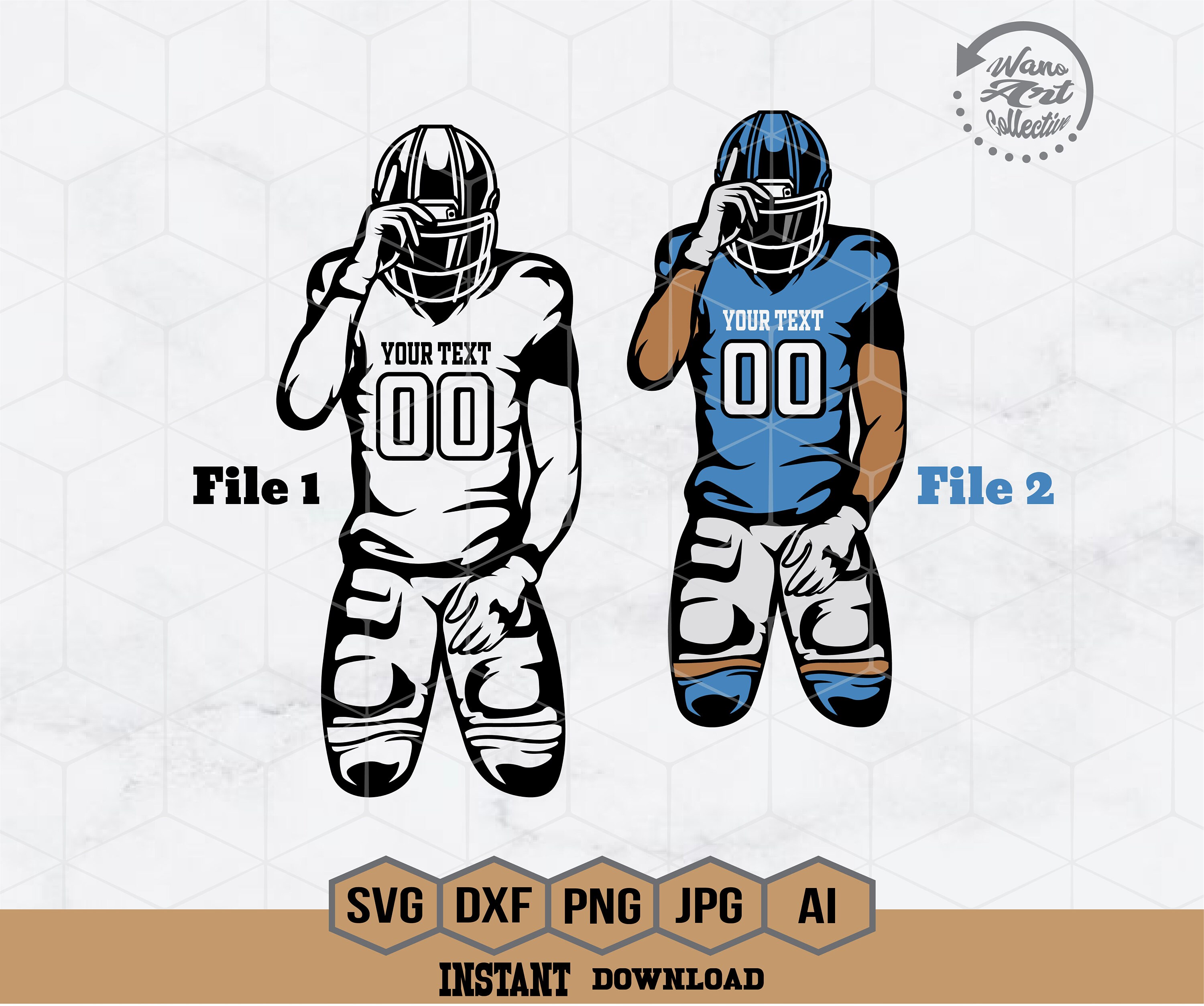 Football Player Svg Football League Svg Football Svg - Etsy