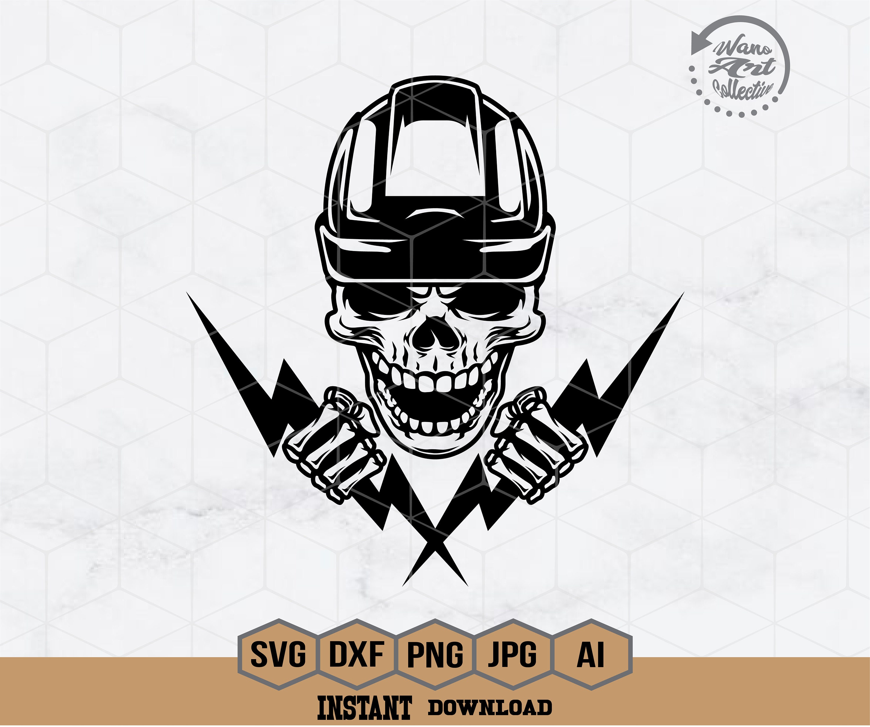 Electrician Skull Svg Lineman Skull Svg Electrician Svg Lineman Svg ...