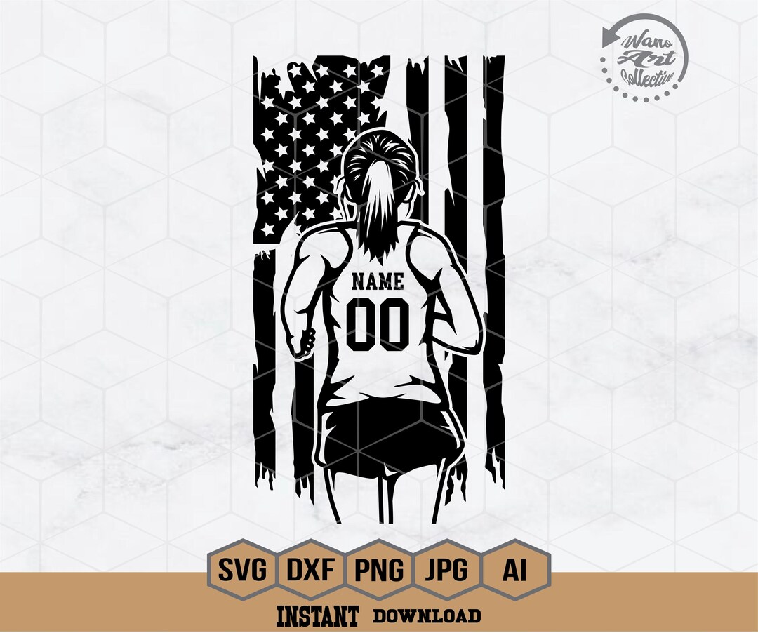 US Track and Field Player Svg | Track and Field Svg | Girl Runner Svg ...
