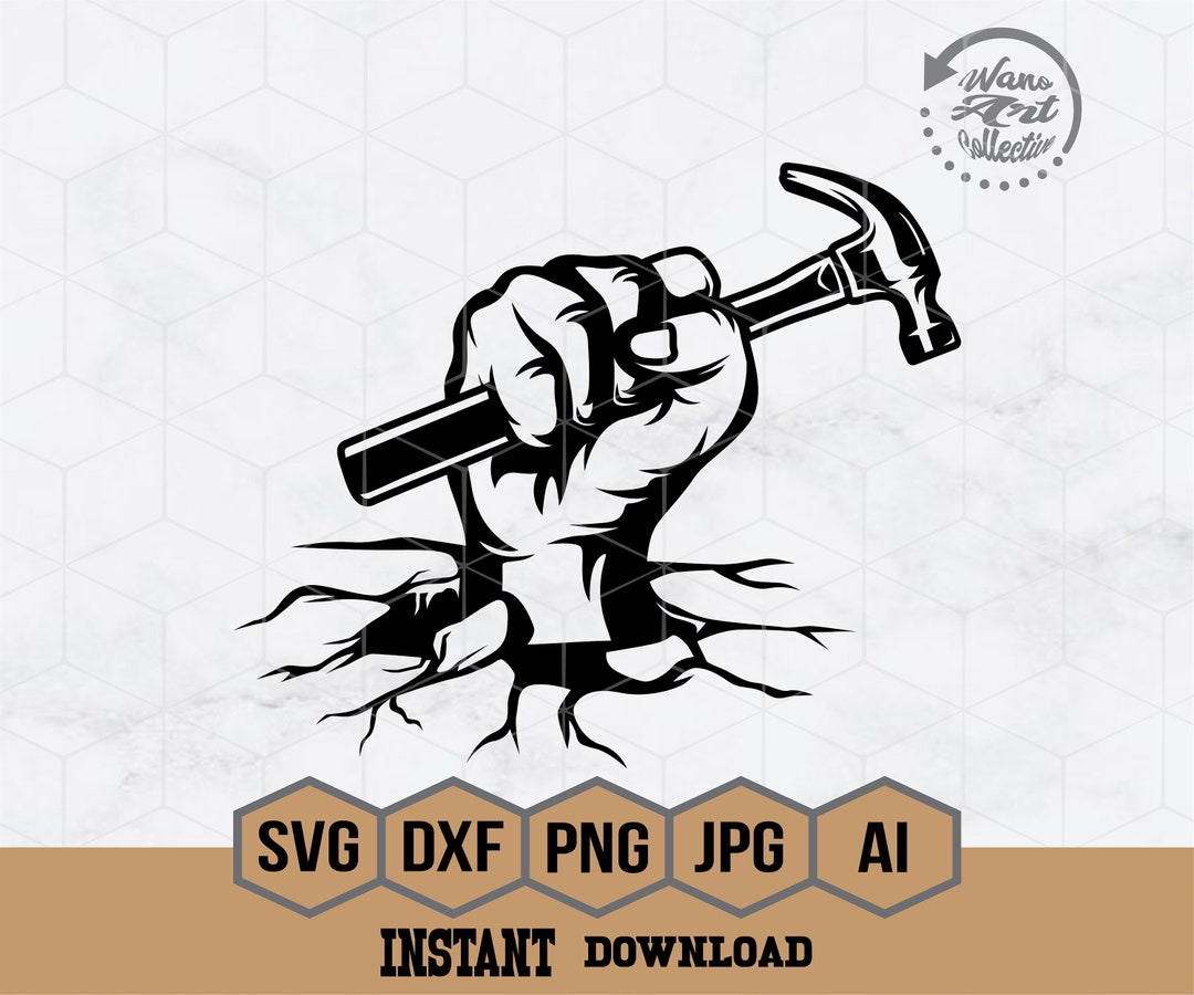 Fist With Tools Svg | Carpenter Tools Svg | Hand Fist Svg | Hammer Svg ...