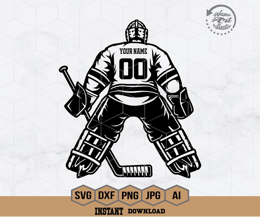 Goalie Player Svg Personalized Name Svg Goalkeeper Svg Ice Hockey Svg ...