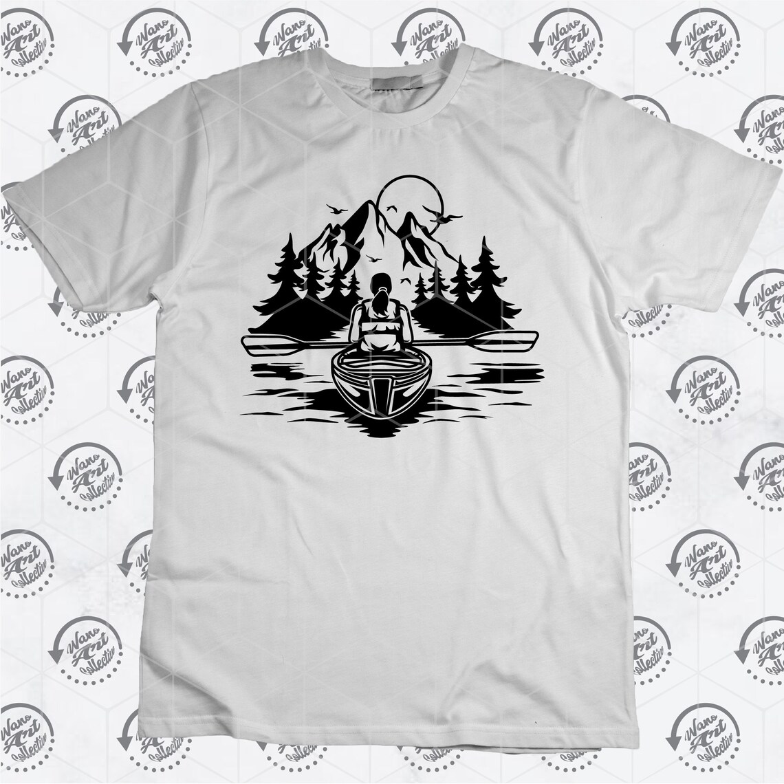 Kayak Girl Svg | Kayak Scene Svg | Adventure Svg | Kayaking Svg | Kayak ...