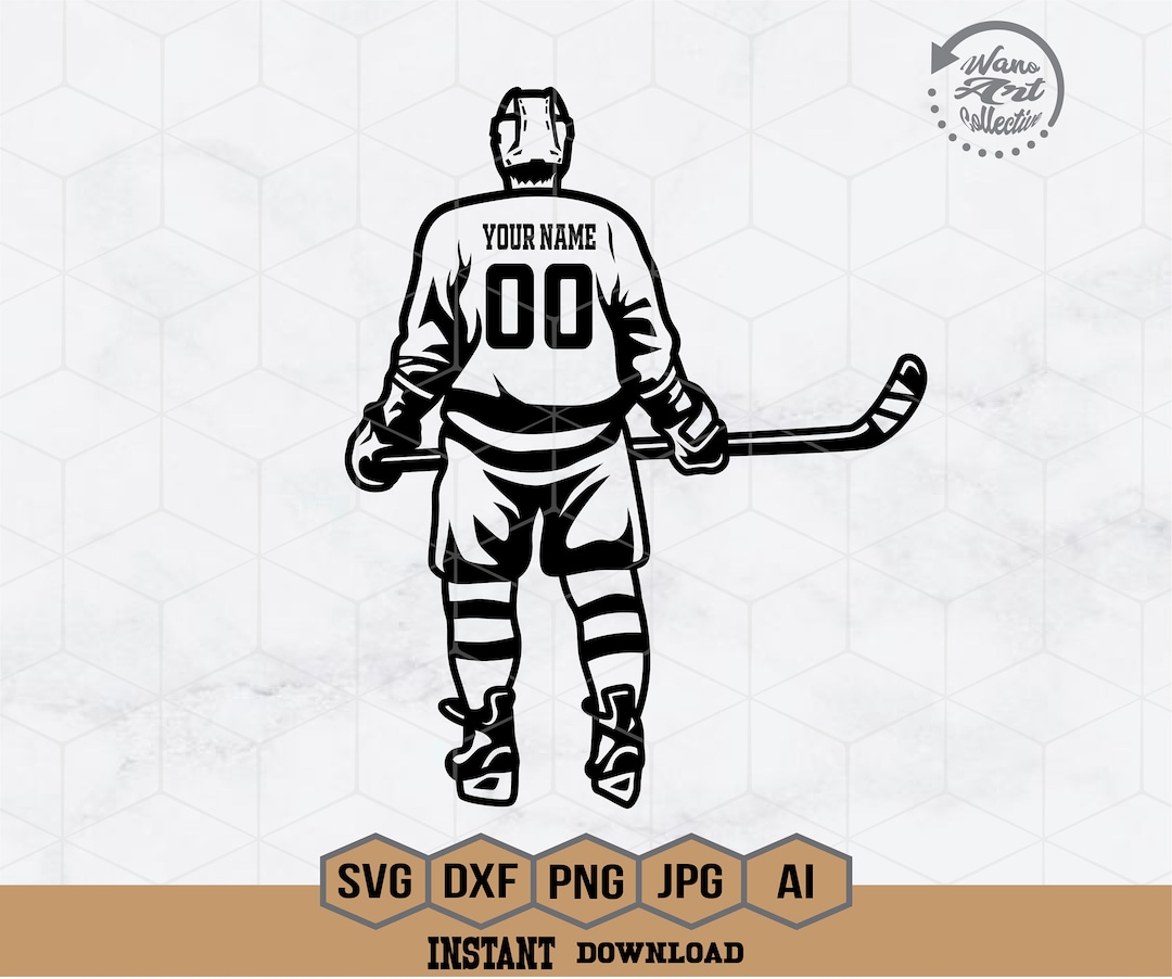 Hockey Player Svg Personalized Name Svg Hockey Team Svg Hockey Skate ...