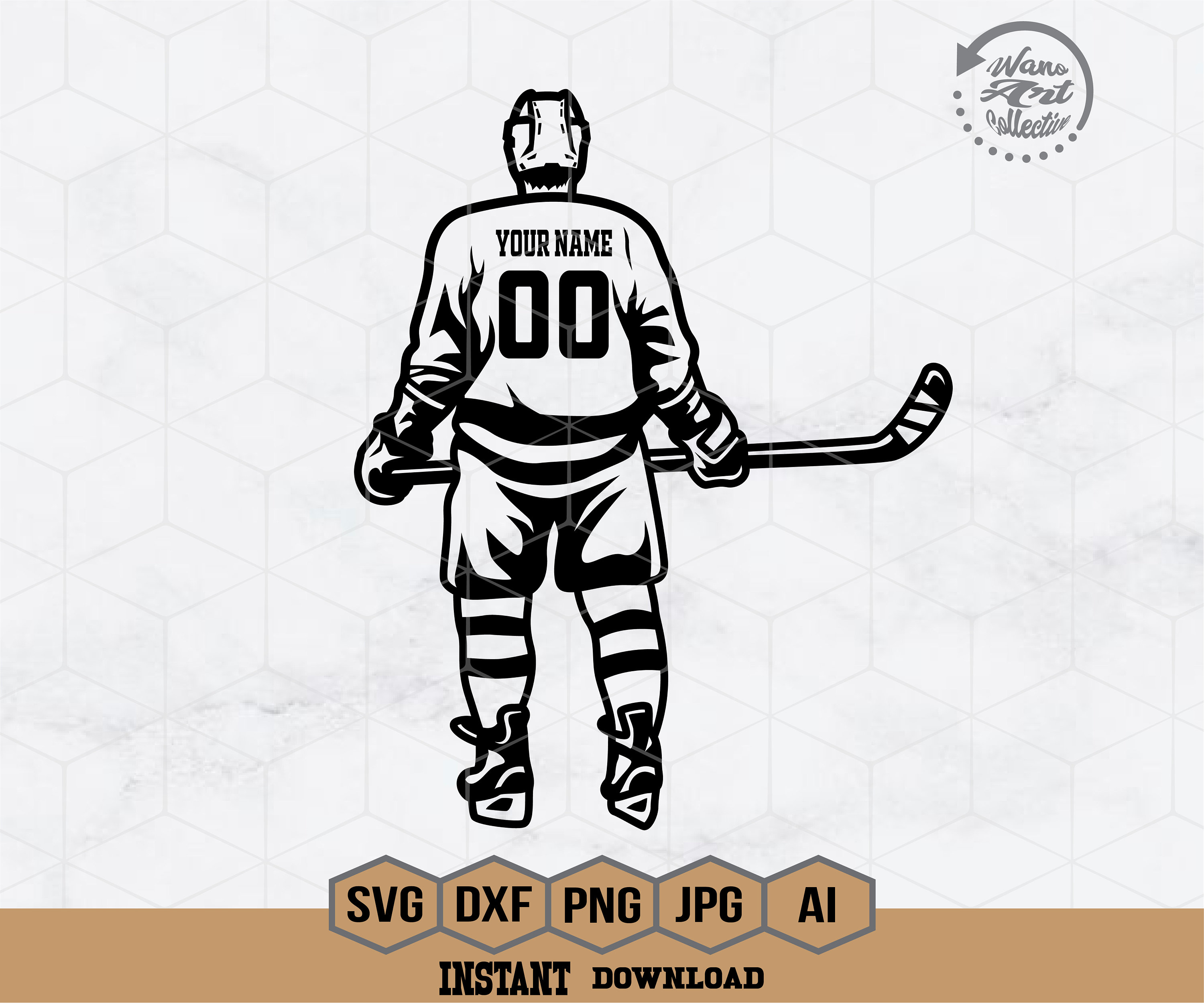Hockey Player Svg Personalized Name Svg Hockey Team Svg Hockey Skate ...