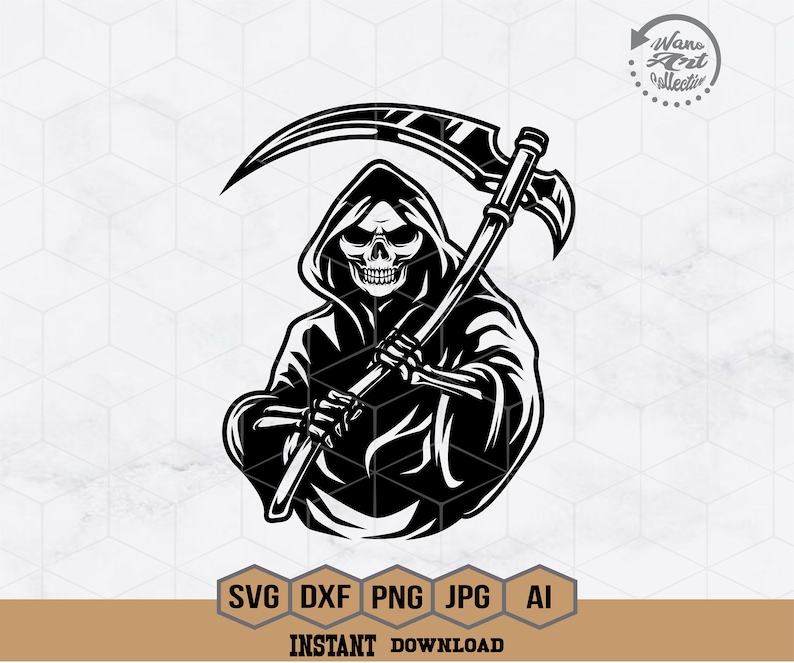 Grim Reaper Svg Skeleton Reaper Svg Skull Reaper Svg Halloween Svg Grim ...
