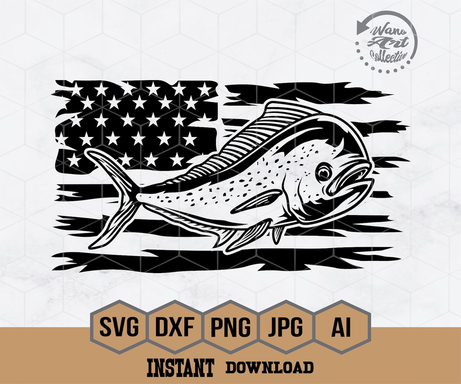 US Mahi Mahi Fishing Svg | Mahi Fish Svg | Mahi Mahi Fish Svg | Mahi ...