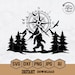 Bigfoot Svg | Big Foot Svg | Mountain Scene Svg | Compass Svg | US ...