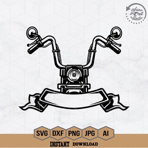 Motorbike Handle Bars Svg | Bikers Svg | Motorcycle Svg | Handle Bars ...