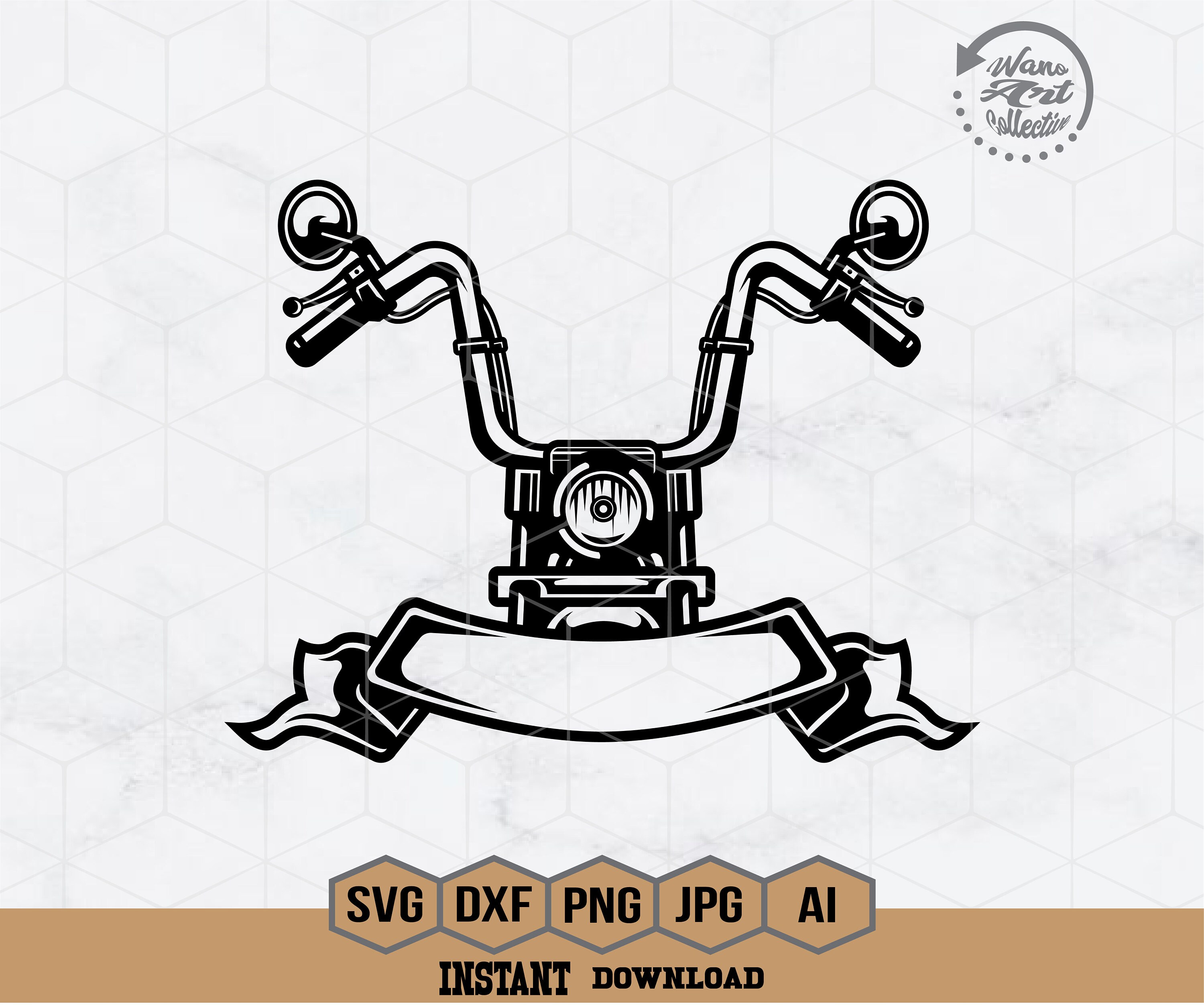 Motorbike Handle Bars Svg Bikers Svg Motorcycle Svg Handle Bars Svg ...
