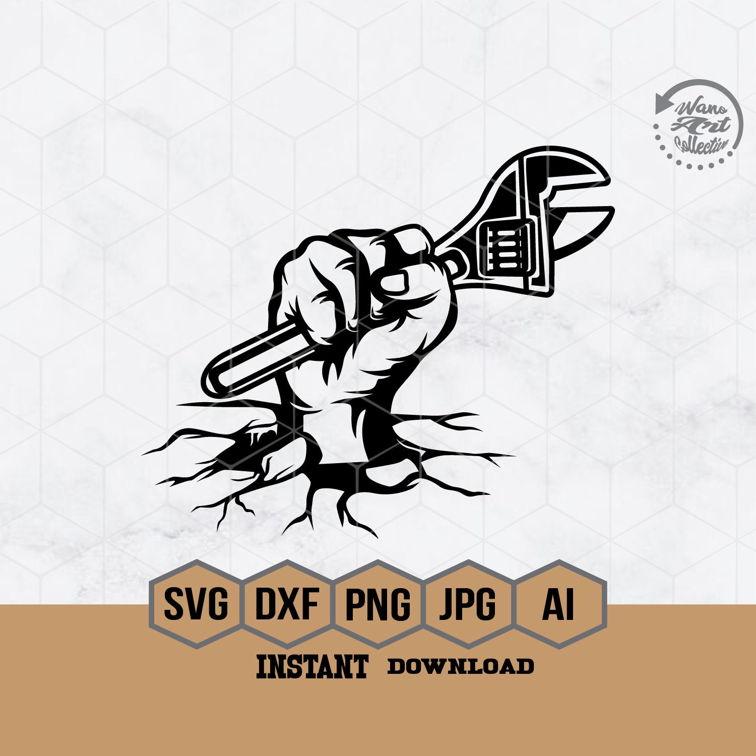 Fist With Tools Svg | Mechanical Tools Svg | Hand Fist Svg | Adjustable ...
