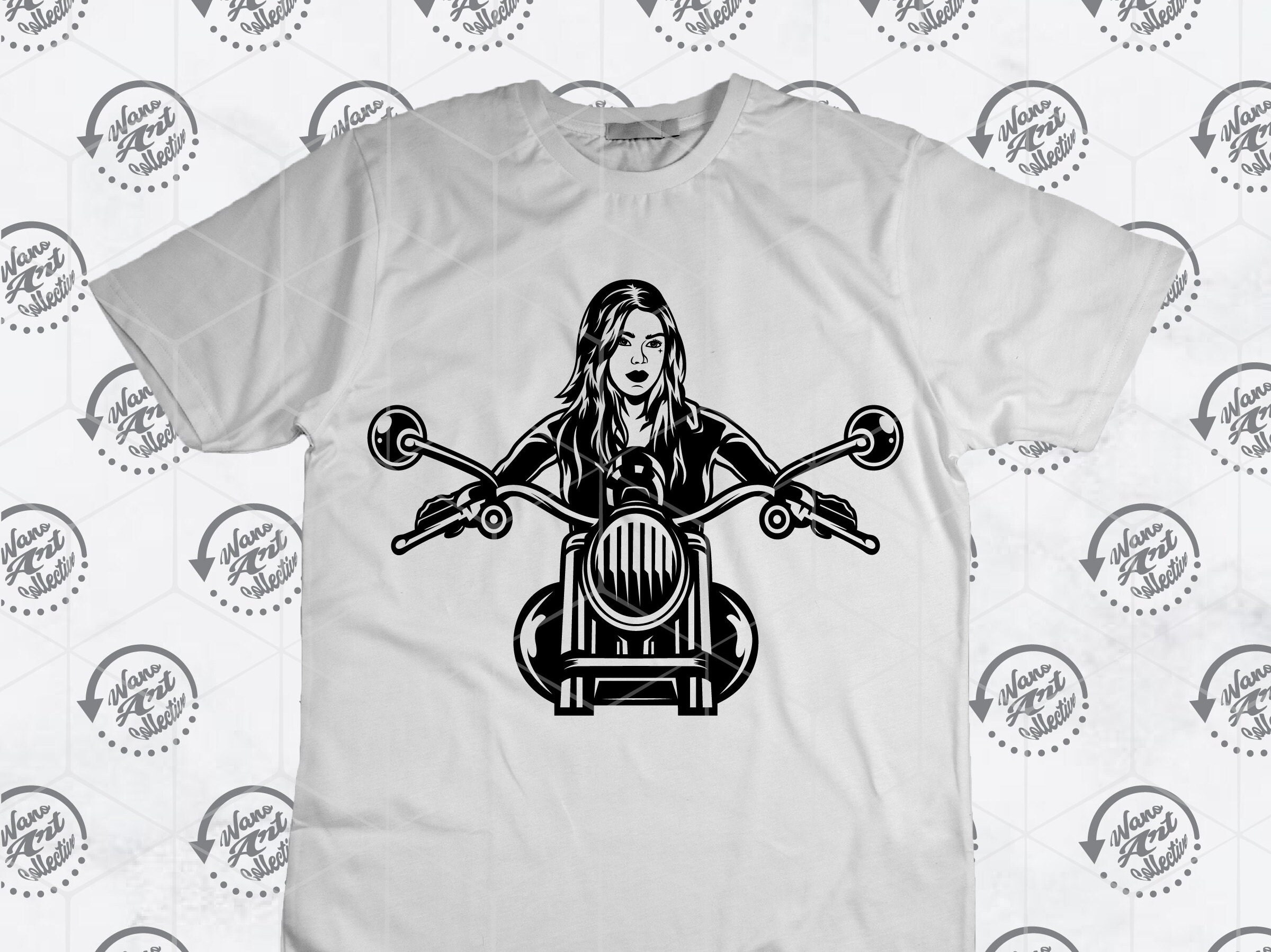 Biker Woman SVG Girl Riding Motorcycle SVG Motorbike Bike - Etsy