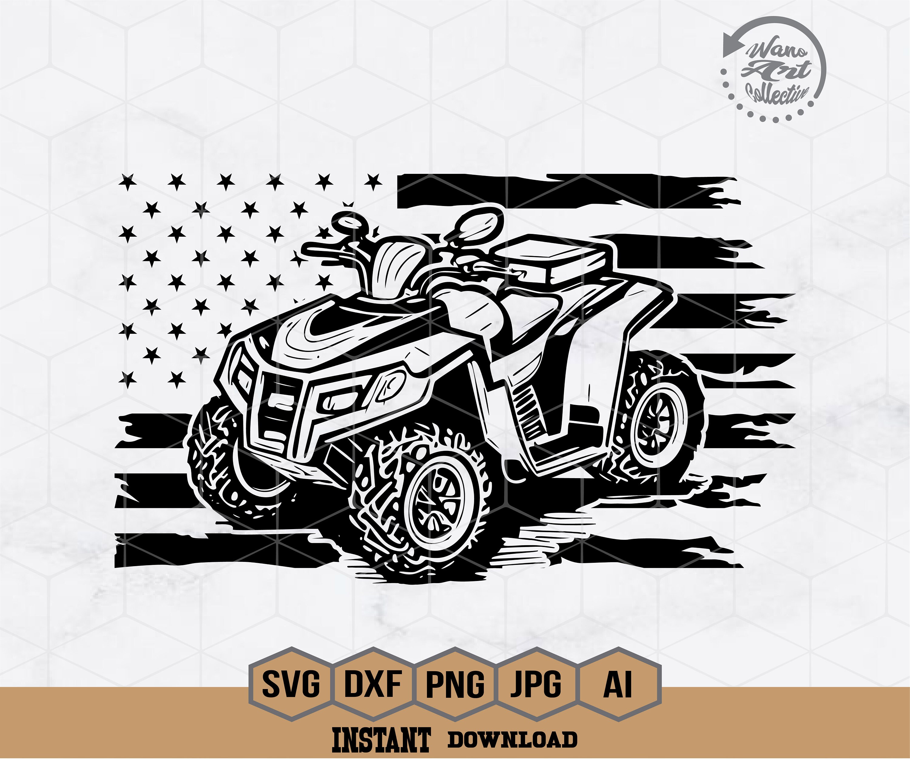 US Atv Motor Svg ATV Svg 4 Wheeler Svg Off-road Svg ATV Clipart Atv ...