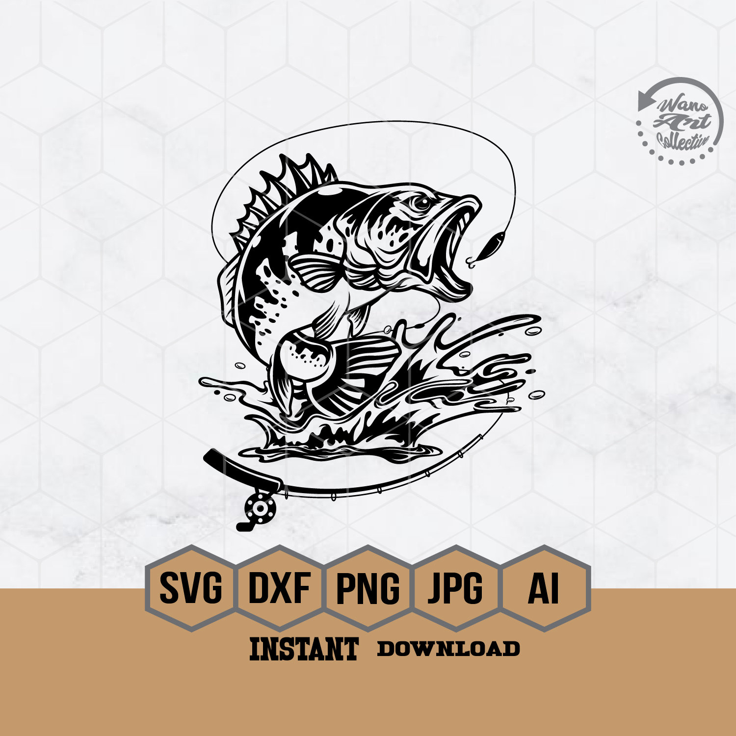 Bass Fishing Svg Fishing Svg Bass Fish Svg Bass Clipart - Etsy