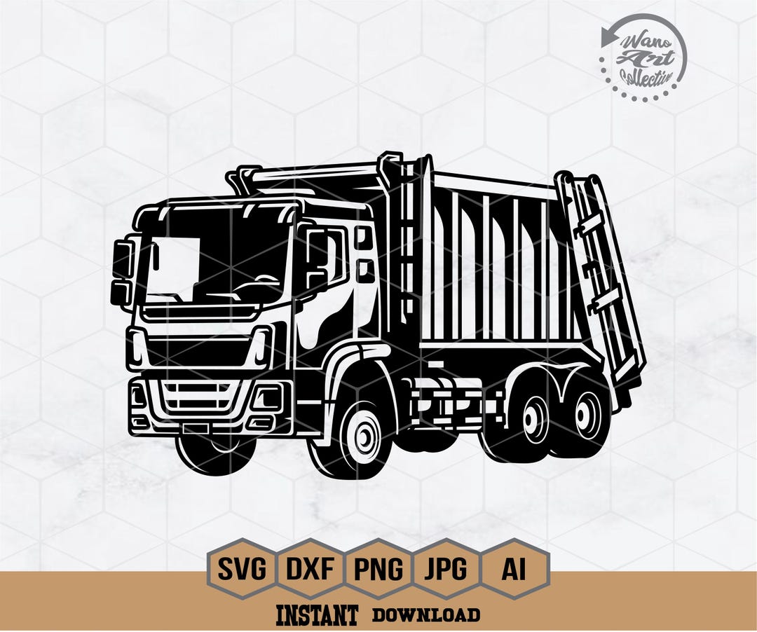Garbage Truck Svg | Waste Collector Svg | Trash Truck Svg | Waste ...