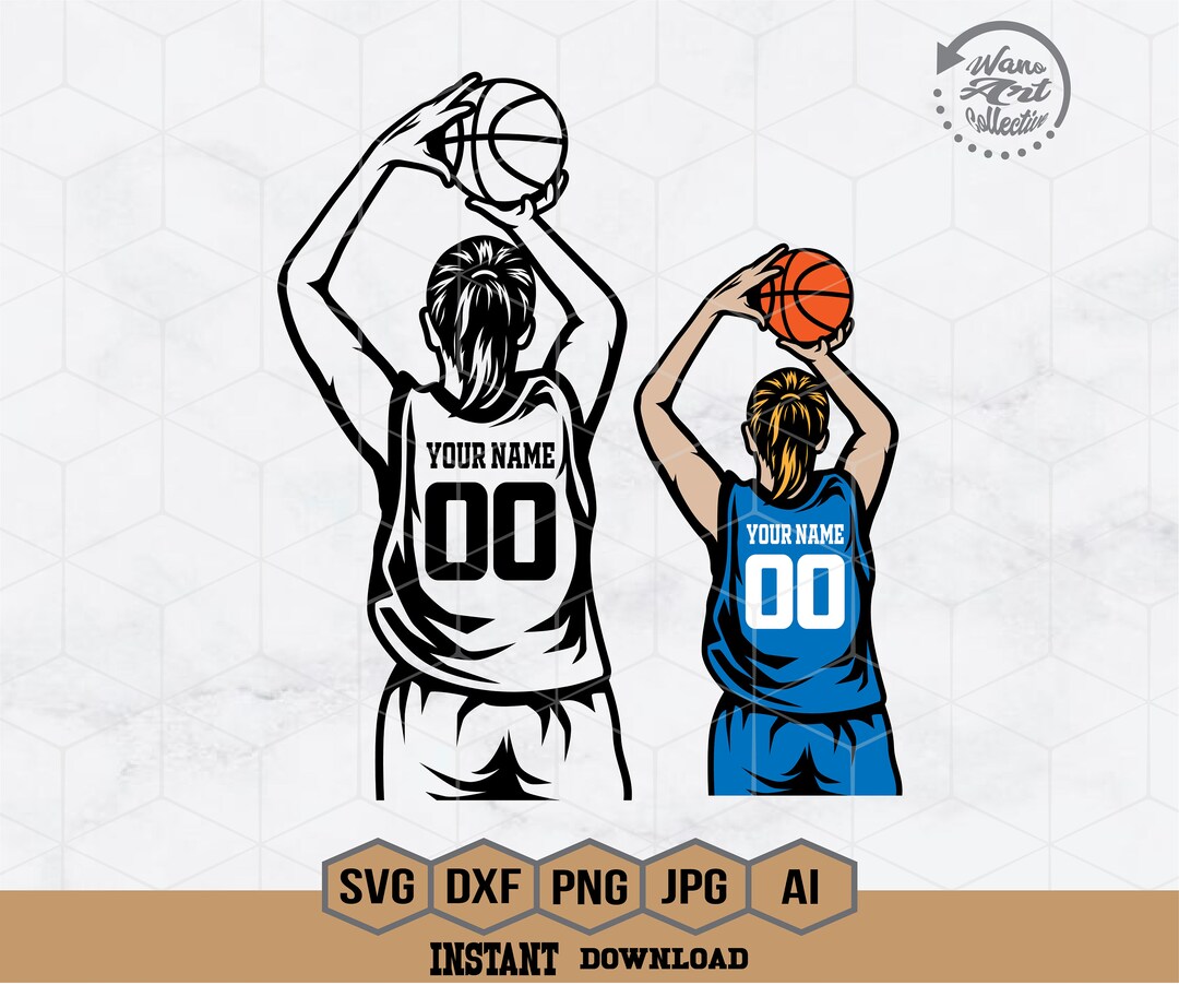 Female Basketball Player Svg | Personalized Name | Basketball Svg ...