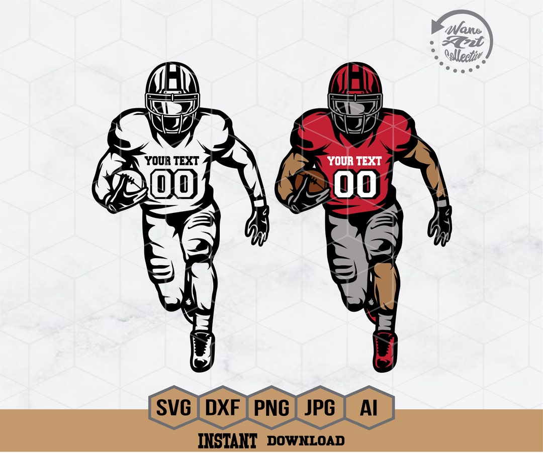 Personalized Name | Football Player Svg | Football Svg | Football Team ...