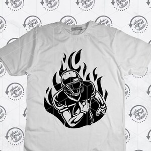 Flaming Football Player Svg, Hot Football Player Svg, Hot Player Svg ...