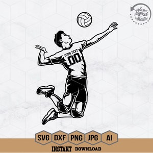 Volleyball Player Svg | Personalized Name | Volleyball Svg | Volleyball ...