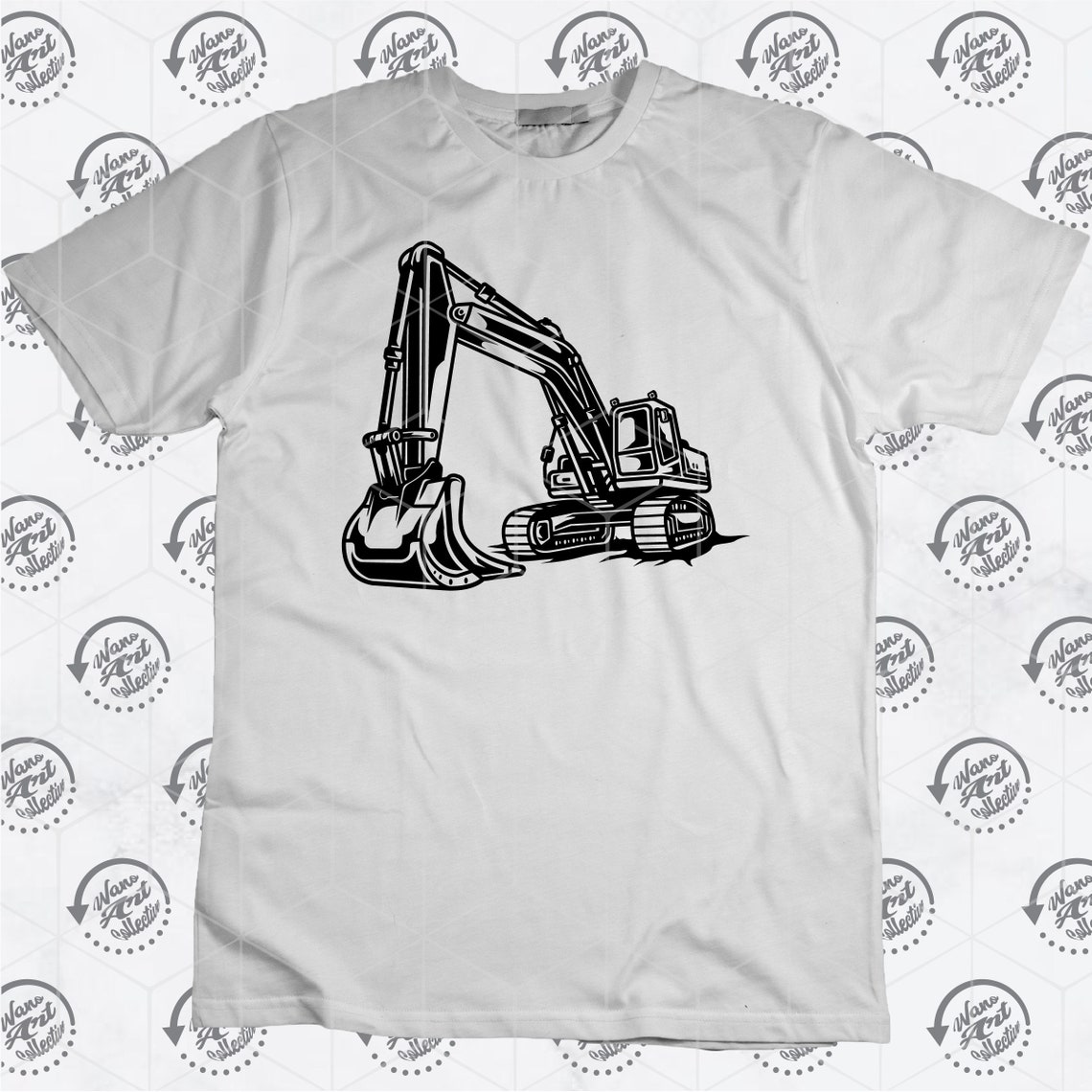 Excavator Svg Heavy Equipment Svg Excavator Clipart Excavator Stencil ...