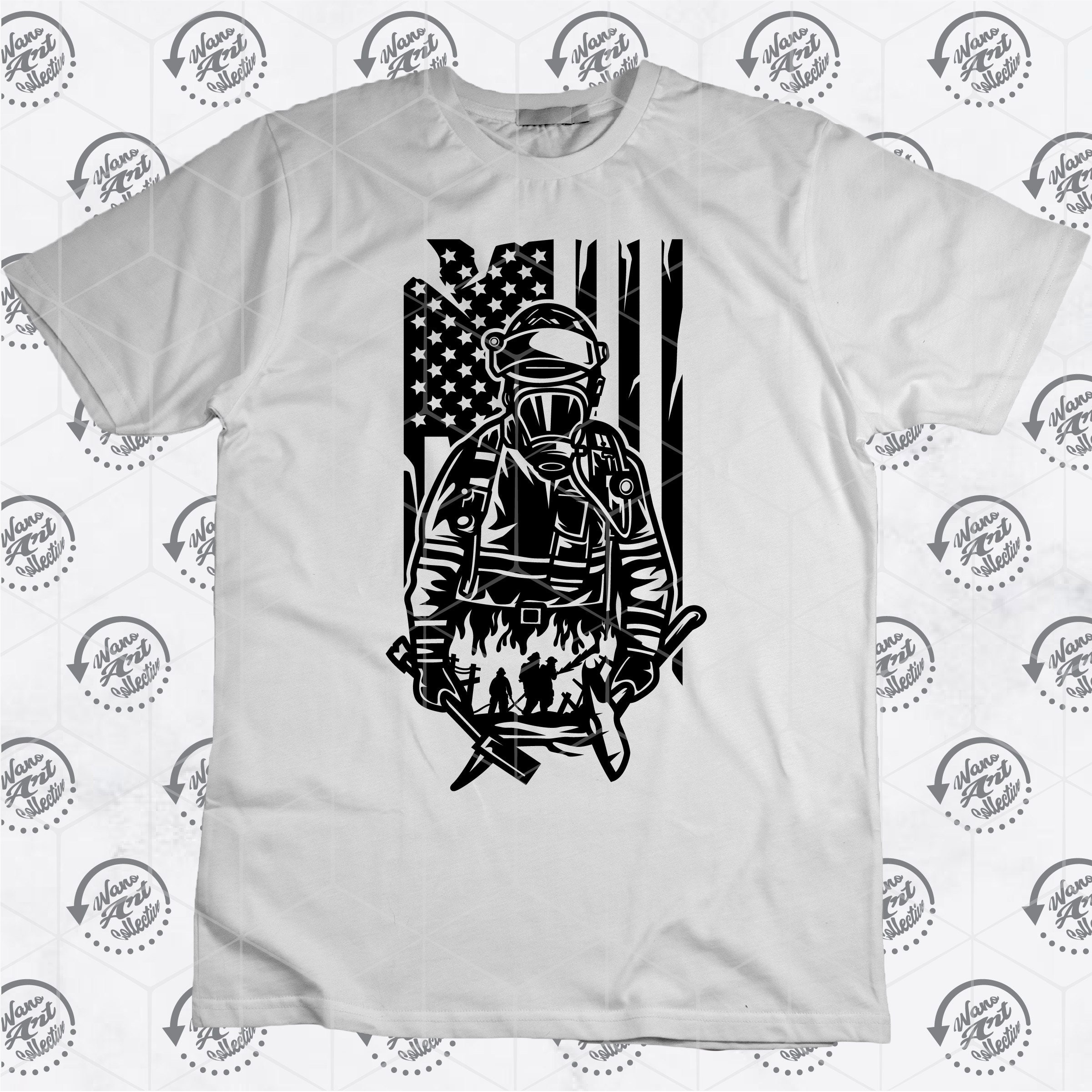 US Fire Fighter Svg Fireman Svg Fire Fighter Scene Svg Rescue Svg First ...