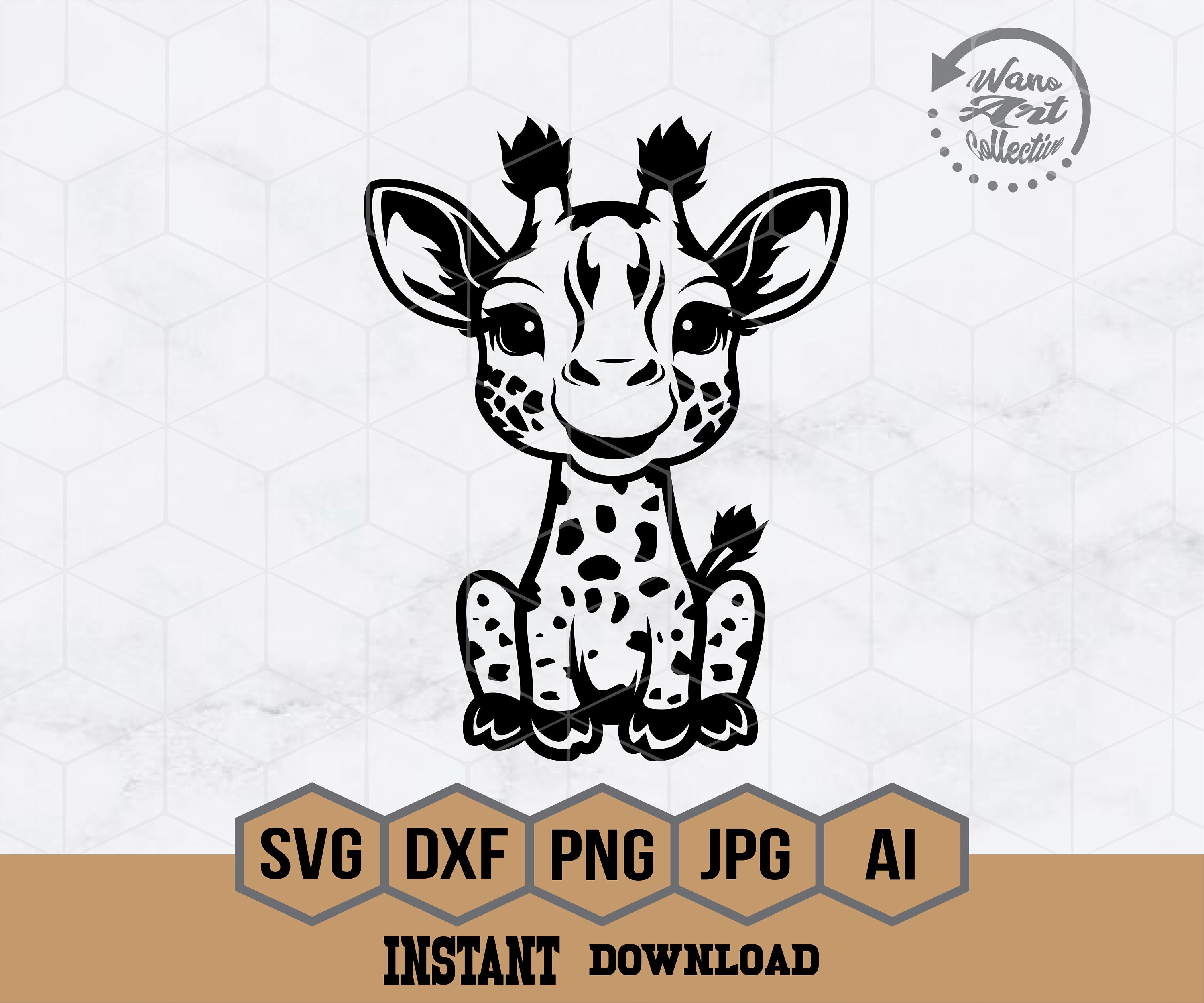 Cute Baby Giraffe Svg Baby Giraffe Svg Giraffe Sitting Svg - Etsy
