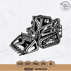 Track Skid Steer Svg | Skid Steer Svg | Heavy Equipment Svg ...