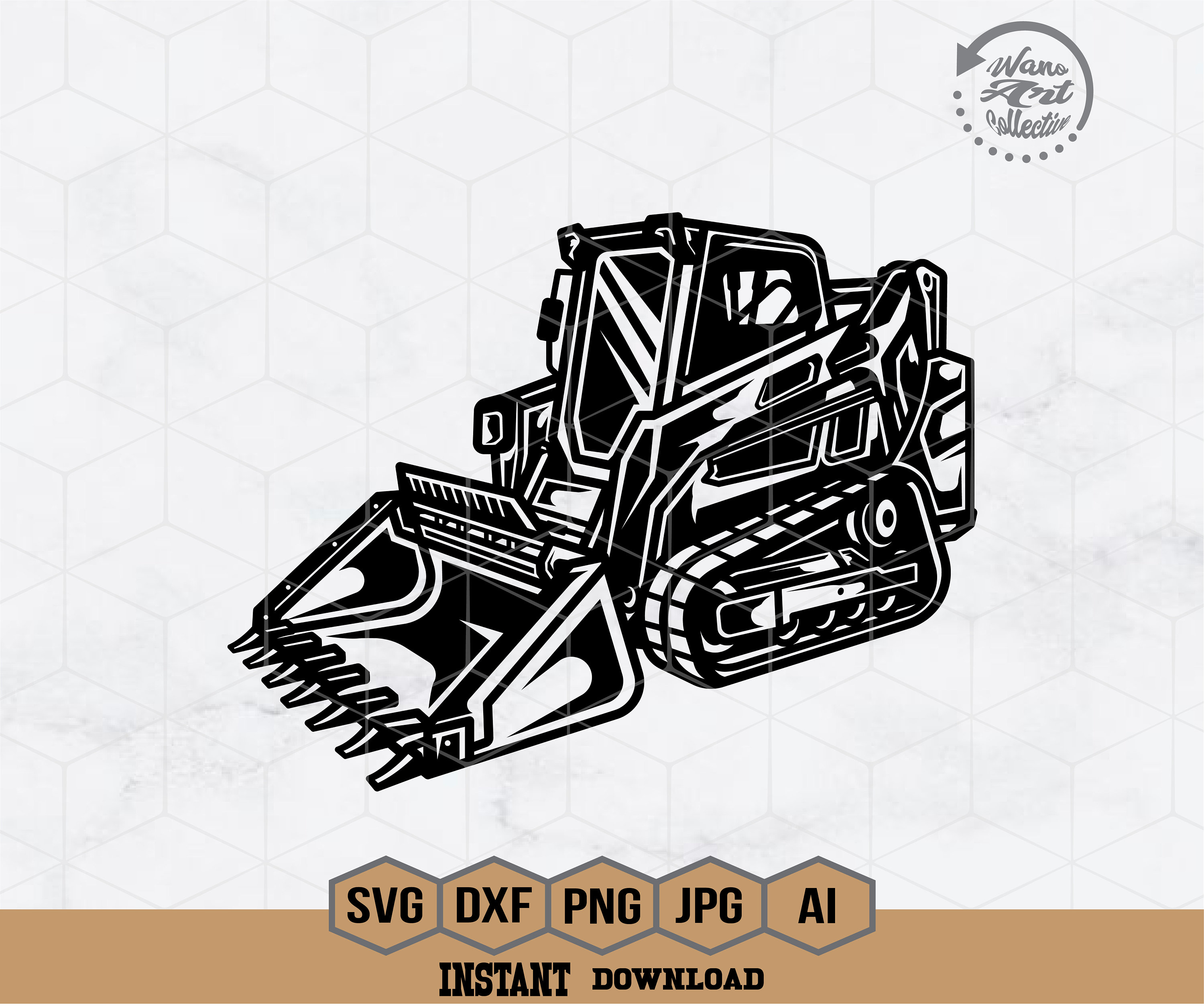 Track Skid Steer Svg | Skid Steer Svg | Heavy Equipment Svg ...