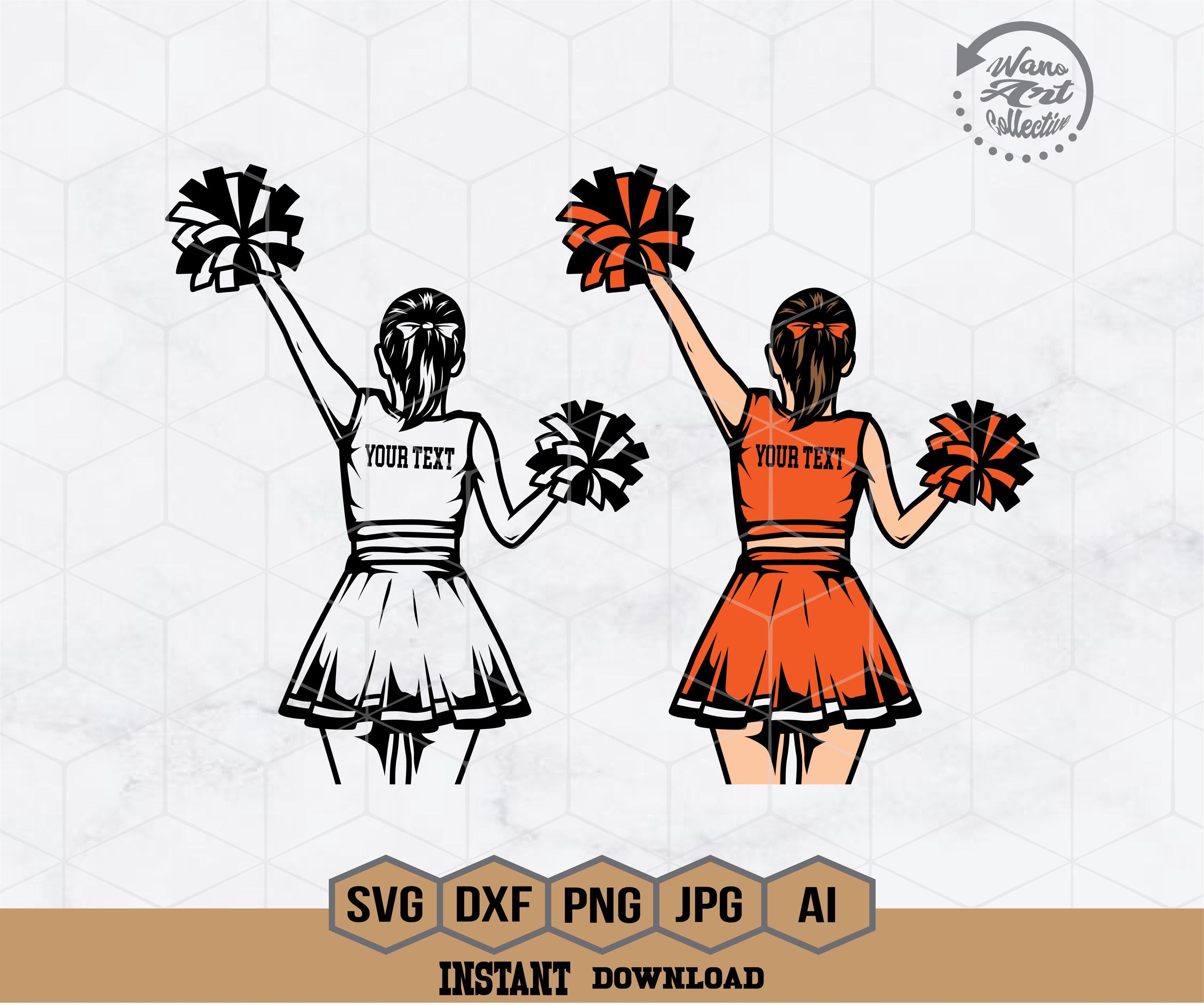 Cheer Girl Svg | Cheerleader Svg | Cheerleading Svg | High School Cheer ...