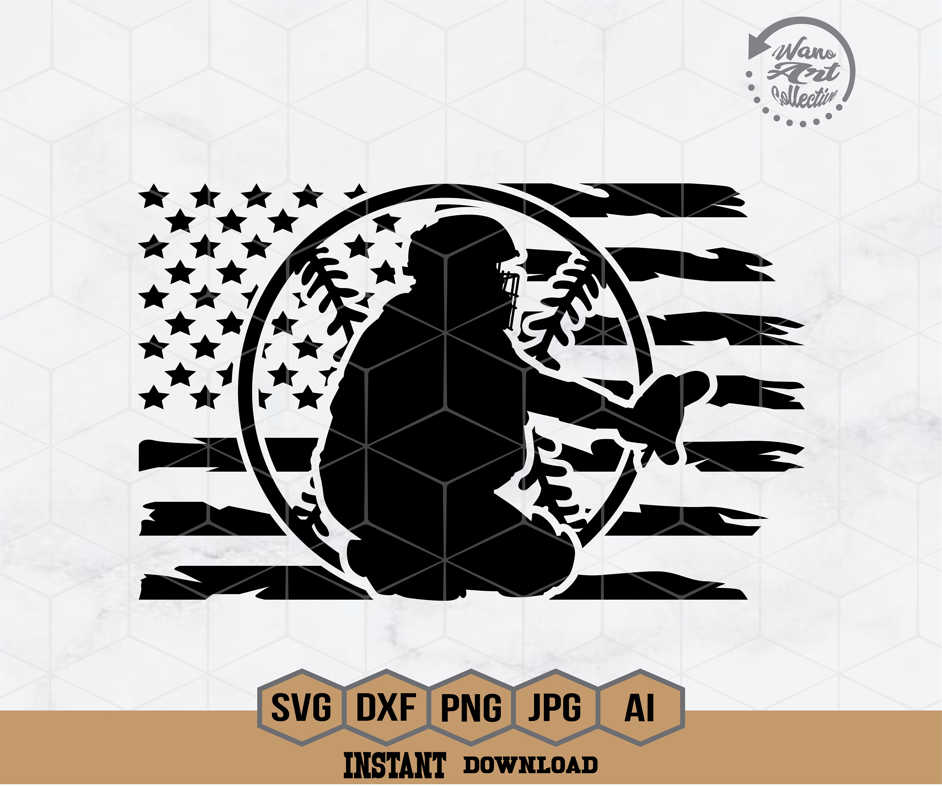 US Baseball Player Svg Baseball Catcher Svg Baseball Team Svg Baseball ...