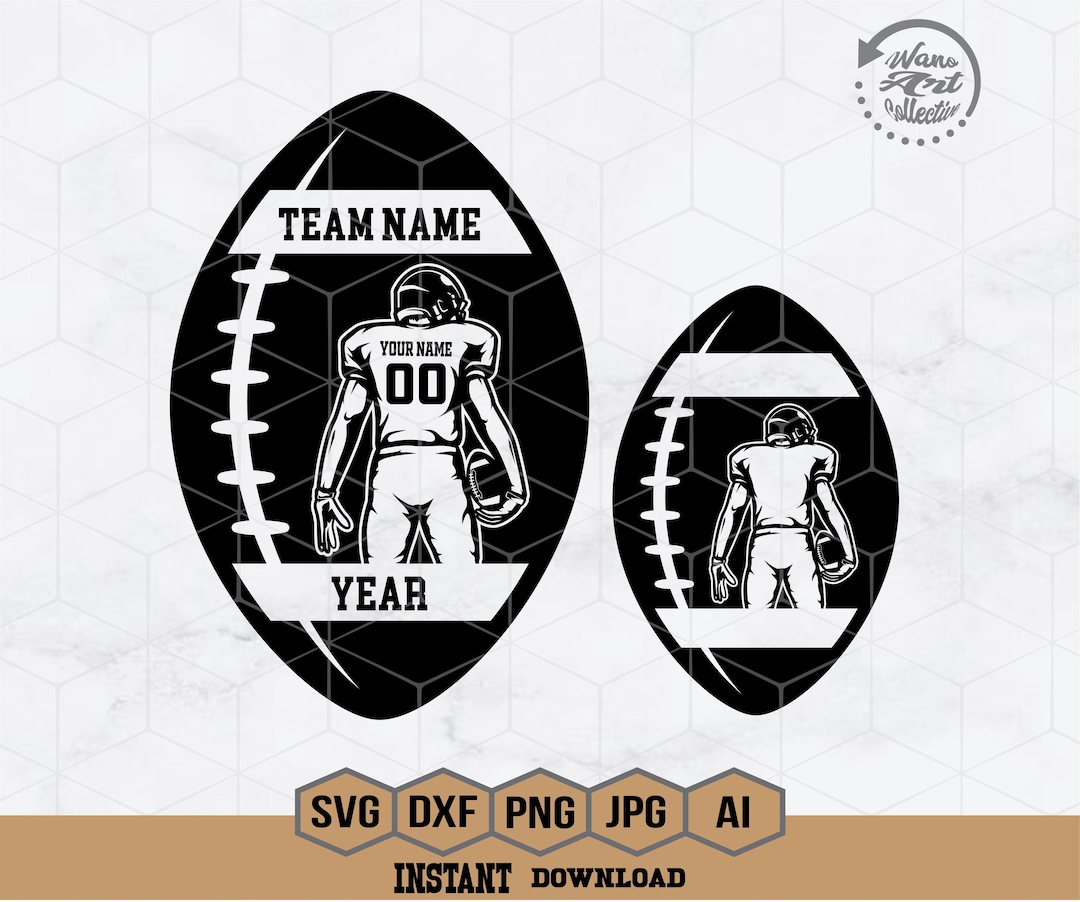 Personalized Name | Football Player Svg | Football Team Svg | Football ...