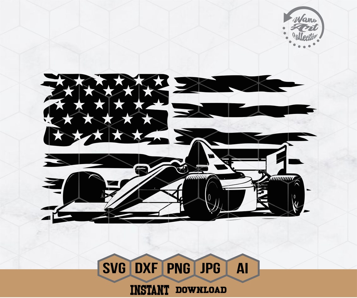 US Formula 1 Svg Racing Car Svg Racing Car Svg F1 Racer - Etsy